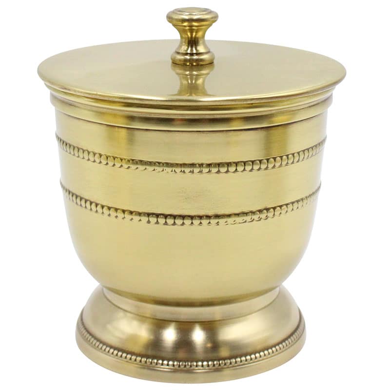 Bespoke Home - Brass Beaded Cotton Wool Holder