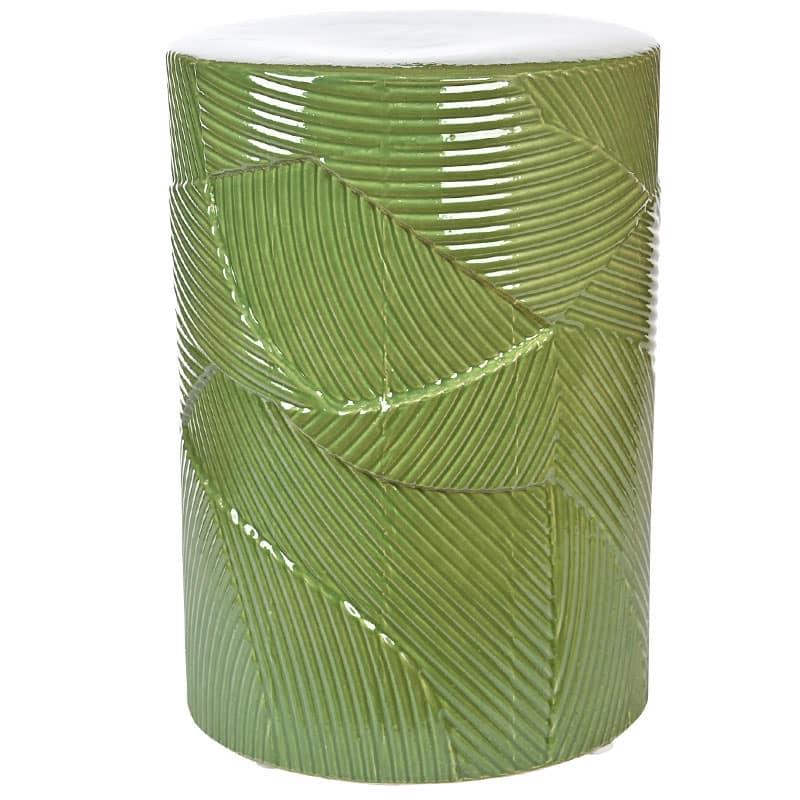 Bespoke Home - Green Textured Footstool